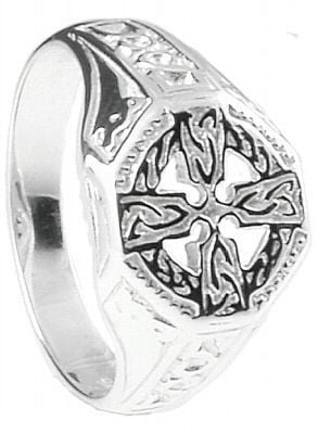 irish celtic cross ring