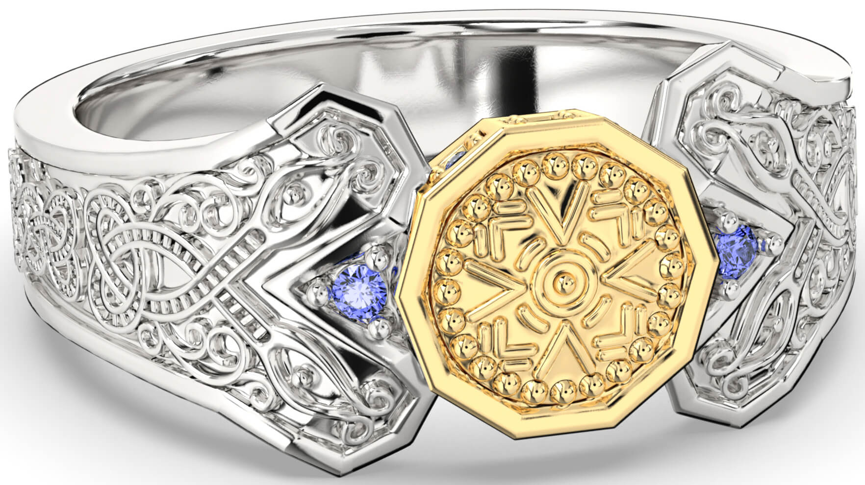 celtic warrior signet ring