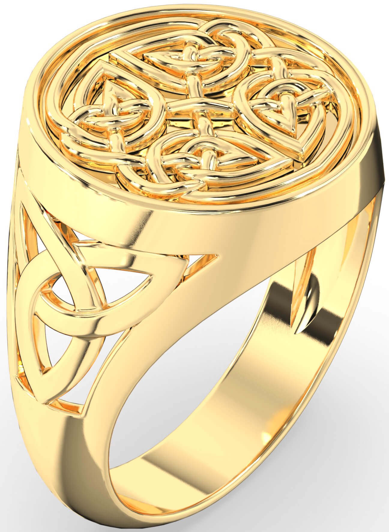 Mens celtic rings gold store